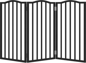 vidaXL Zábrana pro psy skládací 3 panely 150 cm topolové dřevo [352230] Barva: hnědý dub