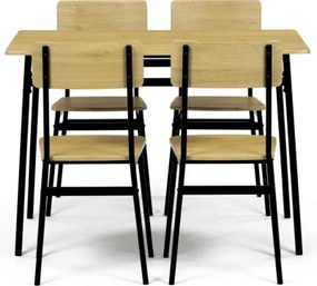 Jídelní stůl se čtyřmi židlemi AUT-O2155 OAK