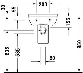 Duravit Starck 3 umývátko 500mm, bílá 0750450010.V