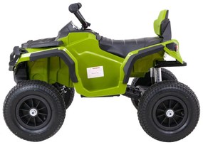 Dětská elektrická čtyřkolka ATV nafukovací kola zelená