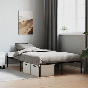 vidaXL Kovový rám postele černý 120 x 190 cm