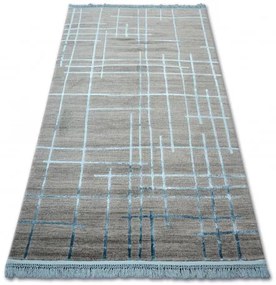 koberec AKRYL MANYAS 191AA, střapce, šedá, modrá velikost 80x150 cm | krásné koberce cz