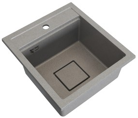 Gamma Quadro 4550, 1-komorový granitový dřez 450x495x220 mm, béžová, GMA-ZLE000219