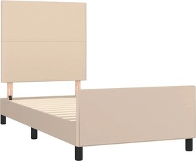 Rám postele s čelem cappuccino 90x200 cm umělá kůže 3125432