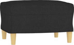 Křeslo s podnožkou černé 60 cm textil 3201069