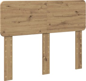 Rám postele Umělecký dub 135 x 190 cm Masivní borové dřevo 3412095