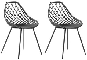 Set 2 ks. jídelních židlí CANOR (černá). 1022899