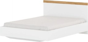 Postel 120x200 bílý / dub wotan Vigo