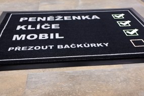 Rohožka Checklist 40x60 cm – na von aj na doma, 40x60, čierna, Mercury Flooring
