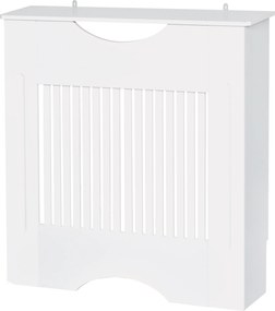 HOMCOM Kryt Radiátoru 78x19x82 cm Moderní MDF Kryt Radiátoru se Skladem Zatížení 10 kg a Protipádovým Zařízením pro Obývací Pokoj Ložnici Bílý