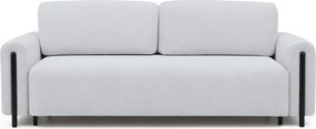 Šedá rozkládací/s úložným prostorem pohovka z textilie bouclé 244 cm Arcadova – ELTAP