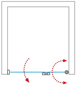 Roth TZNL1/900 sprchové dveře skládací 90 x 201,2 cm 739-900000L-00-02 levé brillant / transparent