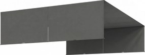 Outsunny Sada 2 skládacích pergolových náhradních plachet 4,9 x 1,2 m pro pergolu 3 x 3 m, polyesterová látka, tmavě šedá, UV ochrana