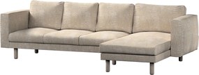 Potah na pohovku IKEA Norsborg 4-místná se šezlongem barva béžová látka pletený vzor, vzorované