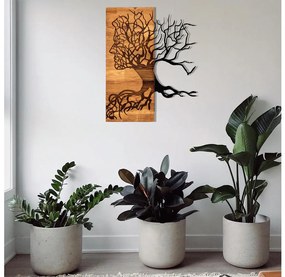 Asir | Nástěnná dekorace 45x58 cm strom života dřevo/kov | AS1639