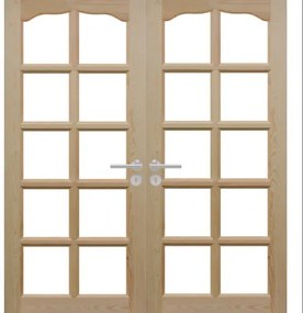 Archo - Dvoukřídlé dřevěné dveře dýhované z borovice Classic 105570