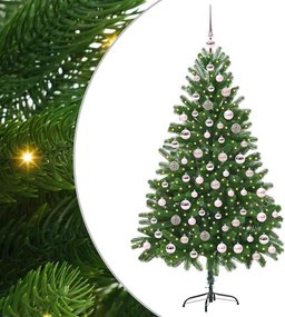 Vánoční stromeček s 300 LED diodami s stojanem Zelená 180 cm PE 3396333