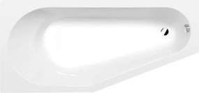 Polysan Polysan, TIGRA L asymetrická vana 170x80x46cm, bílá, 90111