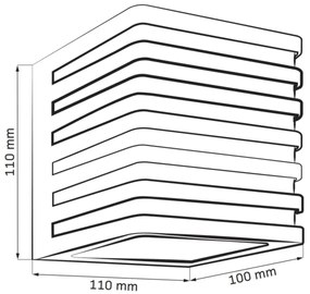 LED Venkovní nástěnné svítidlo MAXWELL LED/10W/230V IP54 antracit