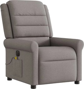 Elektrické masážní polohovací křeslo taupe textil 3303311