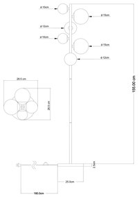 GLOBO RIHA 56135-6S Stojací lampa