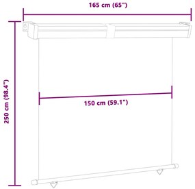 vidaXL Marketos Balkonová zástěna 165 x 250 cm šedá