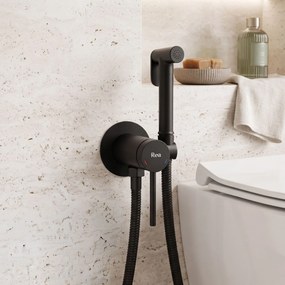 Rea Clif Foss, podomítková bidetová baterie, černá matná, REA-B3332
