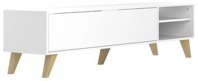 Bílý TV stolek 165x43 cm Prism - TemaHome