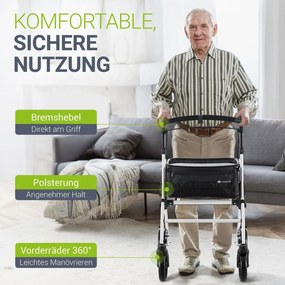 Juskys Skládací chodítko Aktiv do interiéru Barva: červená