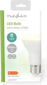 Nedis LED žárovka E27 / R63 / 8.5 W / 806 lm / 2700 K / Teplá bílá / R