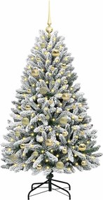 Umělý vánoční stromeček 120 cm 150 LED Teplá bílá PVC a ocel 3395734