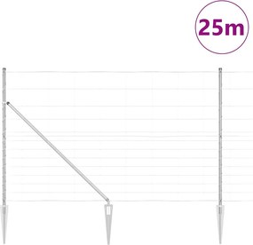 Svařované drátěné ploty s hroty 25 x 1,5 m Pozinkovaná ocel 3351436