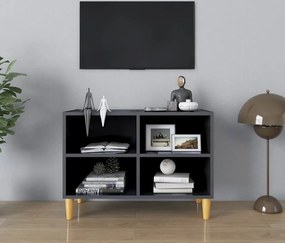 vidaXL TV stolek nohy z masivního dřeva 69,5 x 30 x 50 cm [805925] Barva: Černá