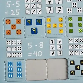LARSEN Puzzle Násobení s kostkami / 24 dílků