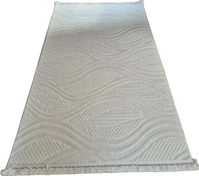 HU Krémově béžový moderní koberec TWIST CREAM 31204A Rozměr: 60x100 cm
