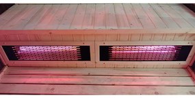 BPS-koupelny Zahradní kombinovaná sudová sauna 2v1  - Infrasauna + finská sauna 180x200, 4-6 osob