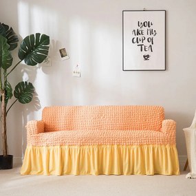 Jednobarevný elastický potah na pohovku či křeslo Barva: světle oranžová, Velikost: 1 místná 65 x 115 cm