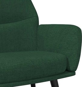 Relaxační křeslo tmavě zelené textil 341076