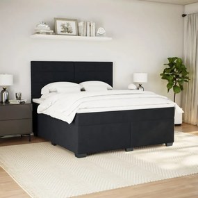 Box spring postel s matrací černá 180x200 cm samet 3293280