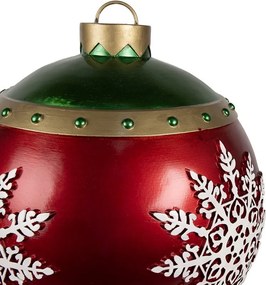 Veliká vánoční dekorace červená vánoční ozdoba - Ø 39*44 cm