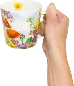 Porcelánový hrnek Letní den, 400 ml – květinový dárek pro maminku a babičku