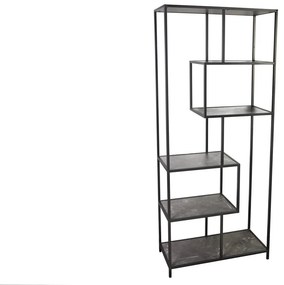Invicta Kovová knihovna SLIM LINE 185x77 černá cm 44181