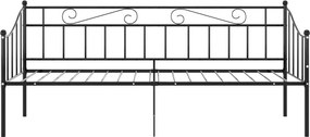 vidaXL Rám postele/pohovky kovový 90 x 200 cm [324773] Barva: Šedá