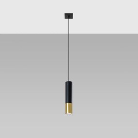 Sollux Lighting Závěsné svítidlo LOOPEZ 1 černé/zlaté