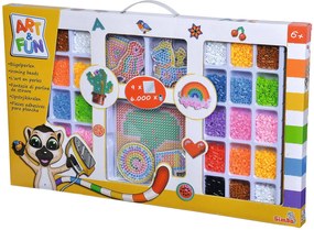 SIMBA Zažehlovací korálky barevné velká kreativní sada 6000ks se šablonami s6374147