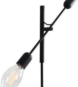 Nordic Design Černá kovová stojací lampa Dogi 2 160 cm