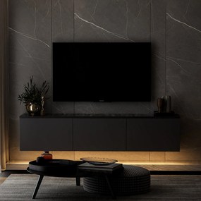 Hanah Home TV stolek Neon Illuminated - Anthracite, Antracitová