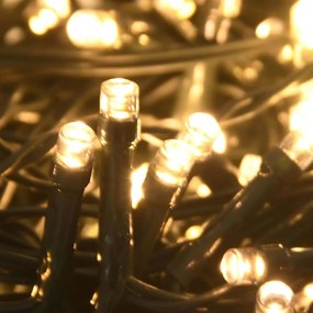 60dílná sada vánočních koulí se špicí a 150 LED růžová zlatá 330097