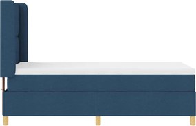 Postel s boxspringem s čelo Modrá 90 x 200 cm textil 3341818