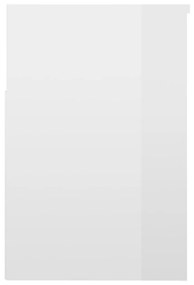 Lavice s botníkem bílá vysoký lesk 60 x 30 x 45 cm dřevotříska - Default Title